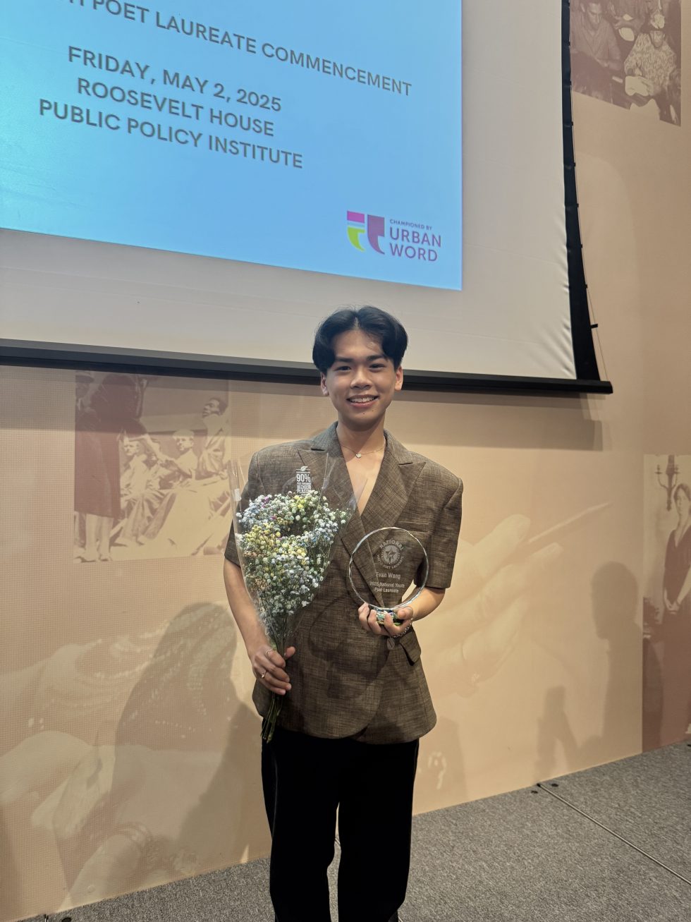 Evan Wang Named 2025 National Youth Poet Laureate | Montgomery County Poet Laureate
